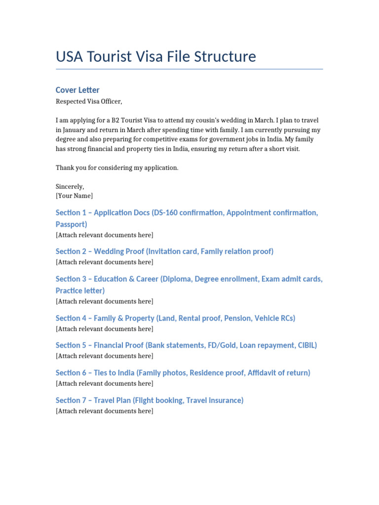 USA B2 Tourist Visa Application Guide | PDF