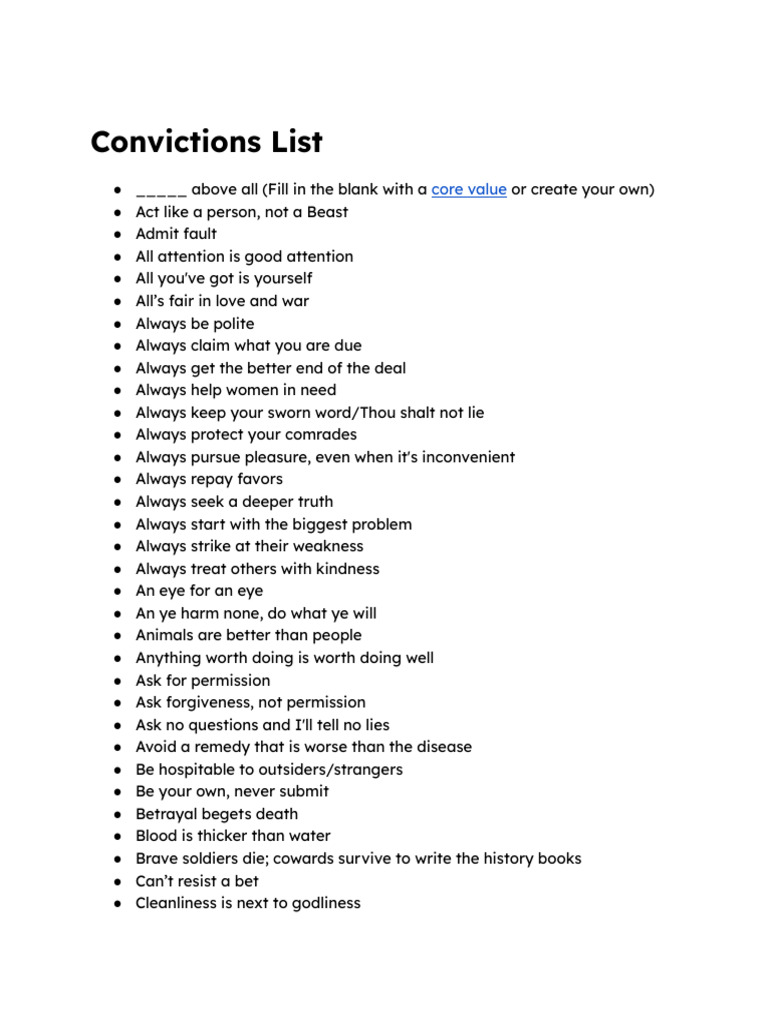 Conviction Examples | PDF
