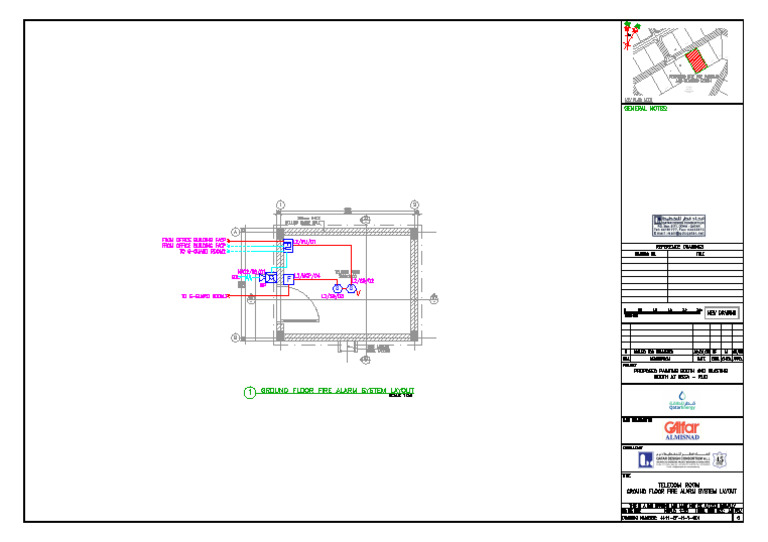 4411 Ef H 1 001 Ground Floor Fire Alarm System Layout | PDF