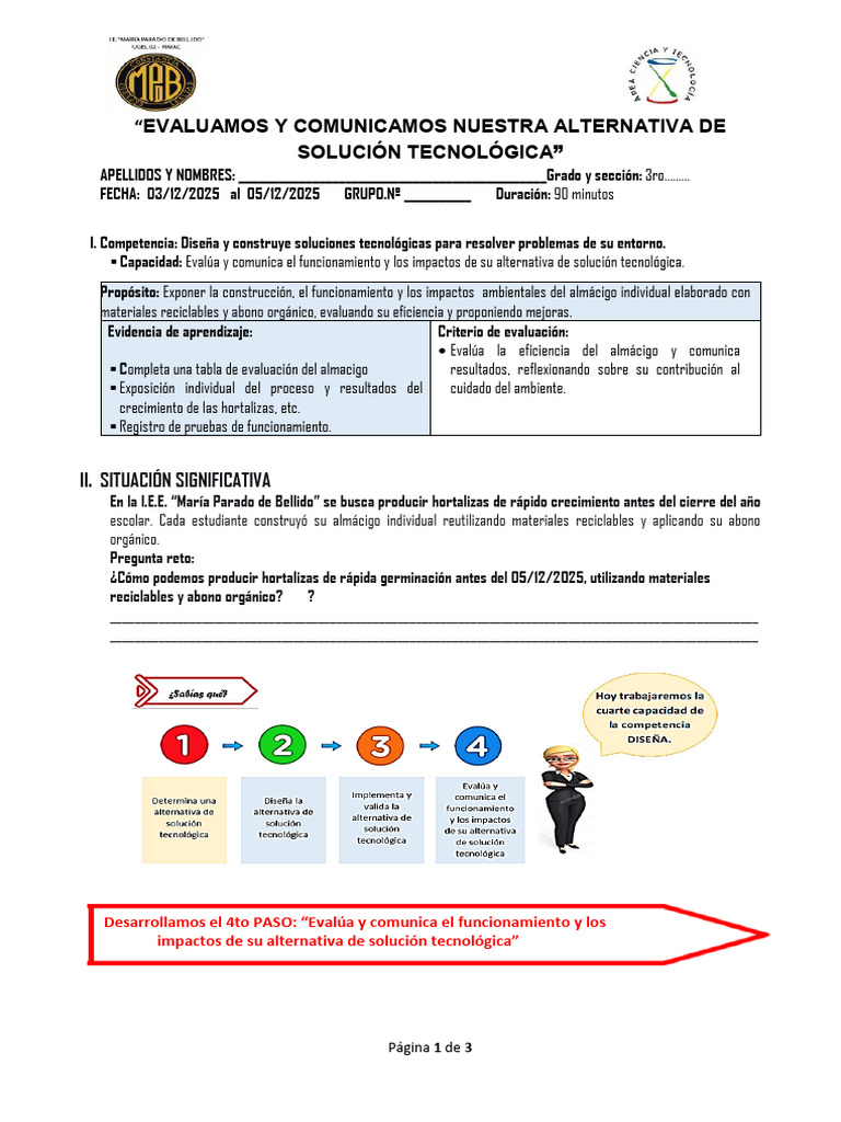 Ficha #04 - Evaluamos y Comunicamos - Diseña | PDF | Fertilizante