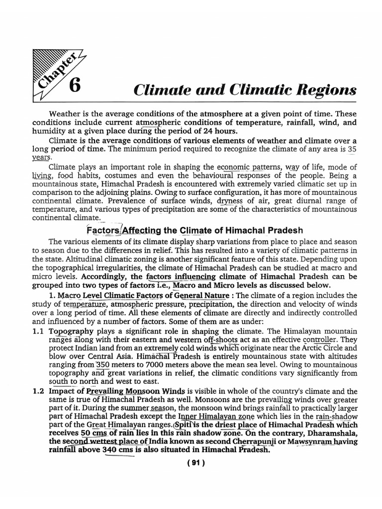 Climate and Climatic Region | PDF