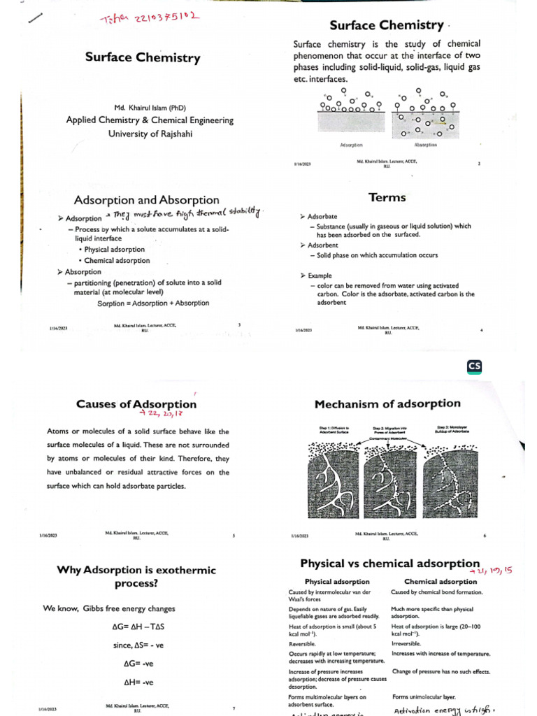 Surface Chemistry (Toha) | PDF