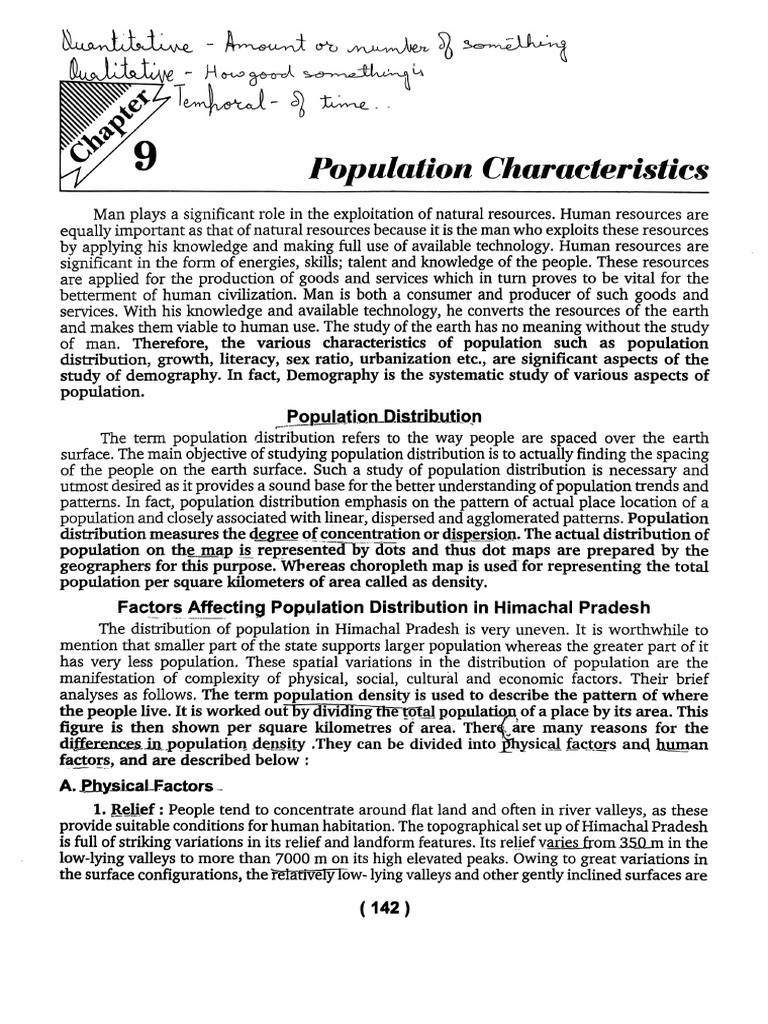 Population Characteristics | PDF