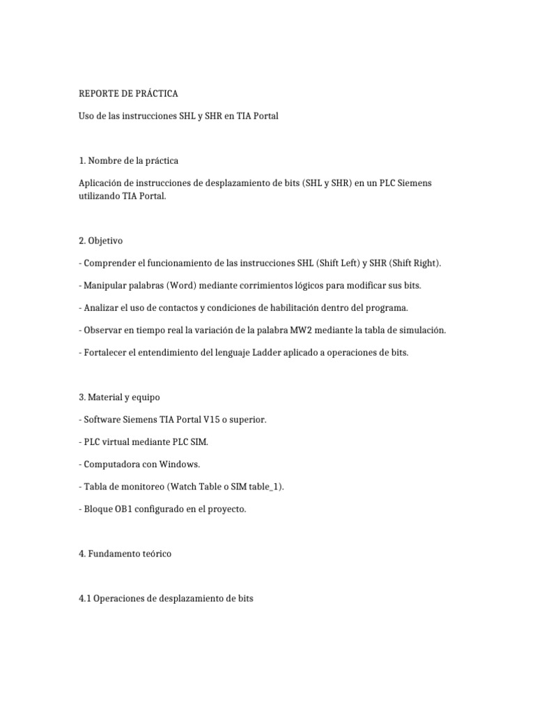 Reporte SHL SHR Completo | PDF | Poco | Informática