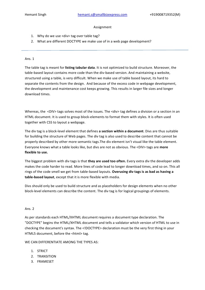 Assignment | PDF | Html | Html Element Assignment | PDF | Html | Html Element