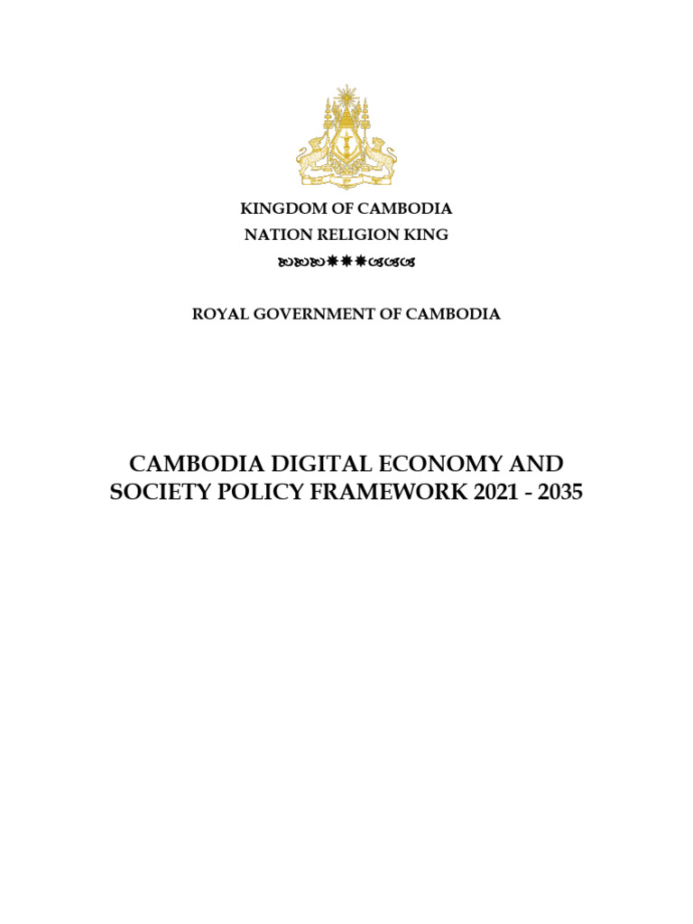 Cambodia Digital Economy Policy 2021-2035 | PDF | Policy | Economic Growth
