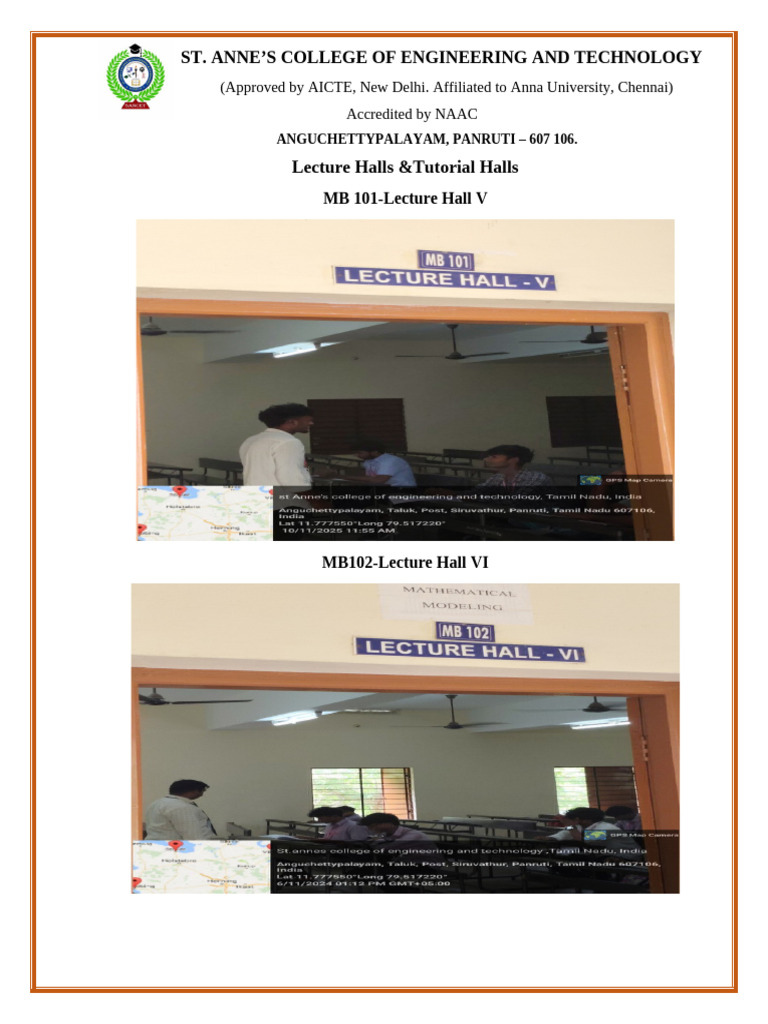 St. Anne's College Lecture Halls Overview | PDF