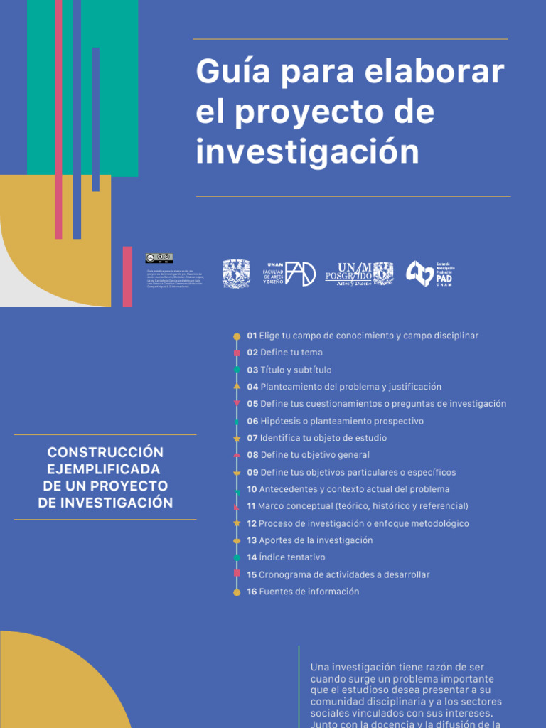 Guia para Elaborar Un Proyecto de Investigación - Posgrado UNAM 1 | PDF ...