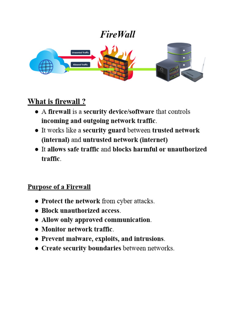 Understanding Firewalls: Types & Functions | PDF | Firewall (Computing ...