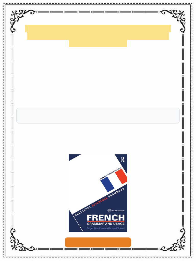 French Grammar and Usage 4th Edition Roger Hawkins Ebook Fast Cloud ...