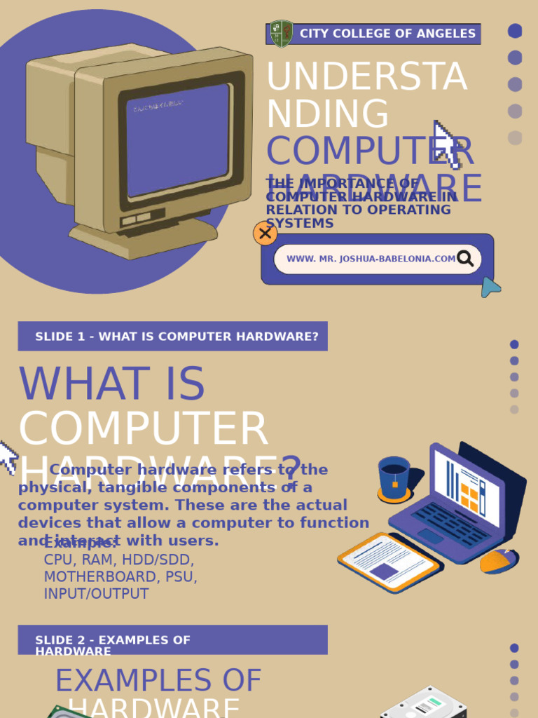 TOPIC - 10 - Understanding Computer Hardware - Copy | PDF | Computer ...