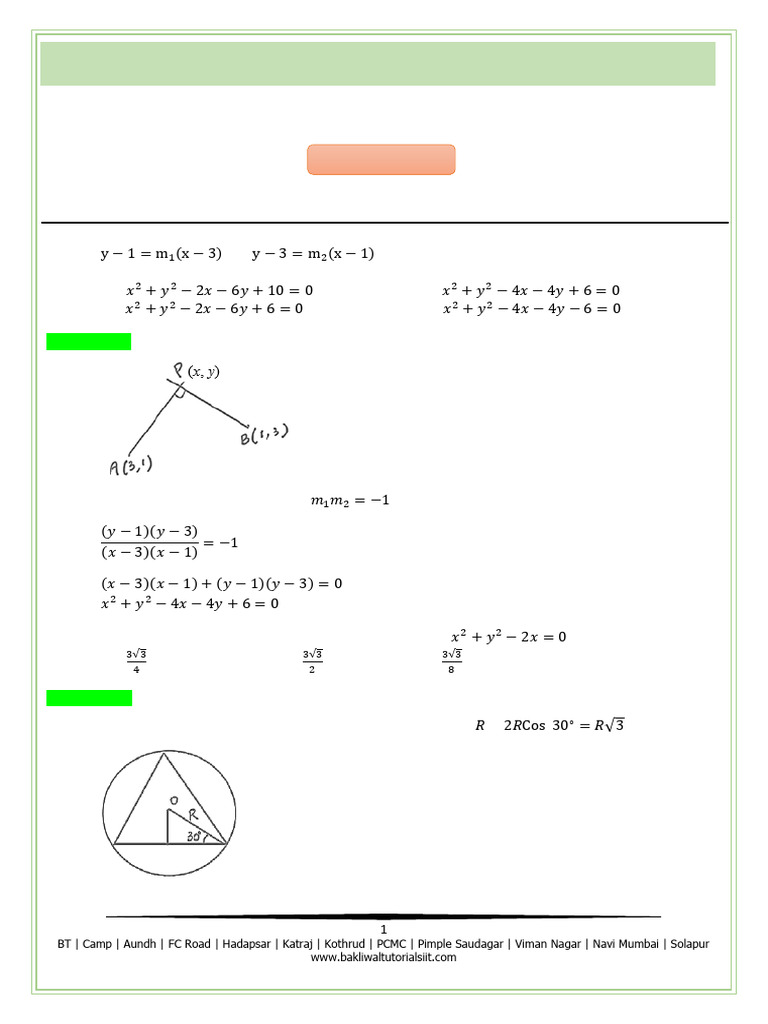 c27 Grand Btest Math Paper-2 | PDF | Circle | Area