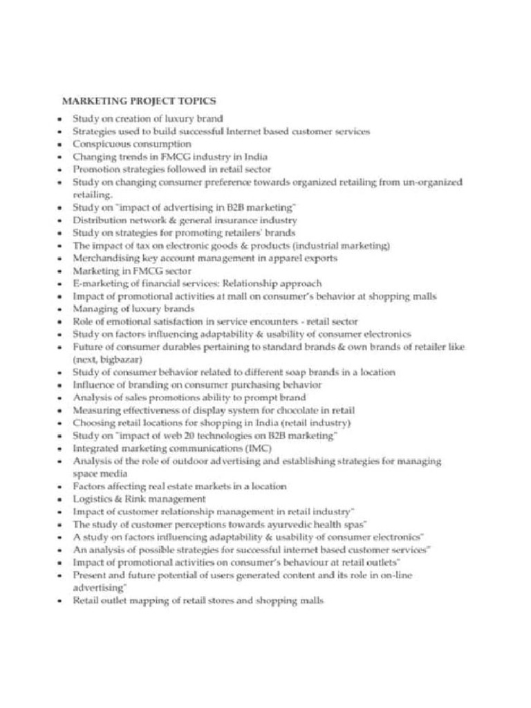 Project Titles | PDF
