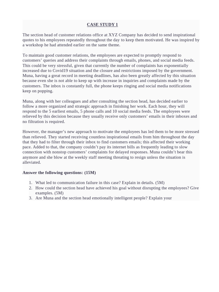 Case Study Business Communication-1 | PDF