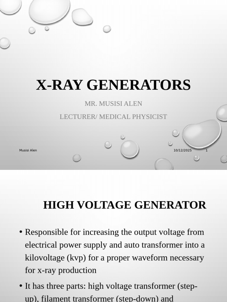 High Voltage Generators in X-Ray Systems | PDF | Rectifier | Power Inverter