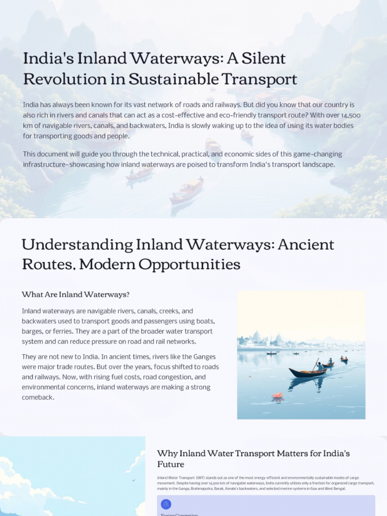 Understanding India's Inland Waterways system and construction of River ...