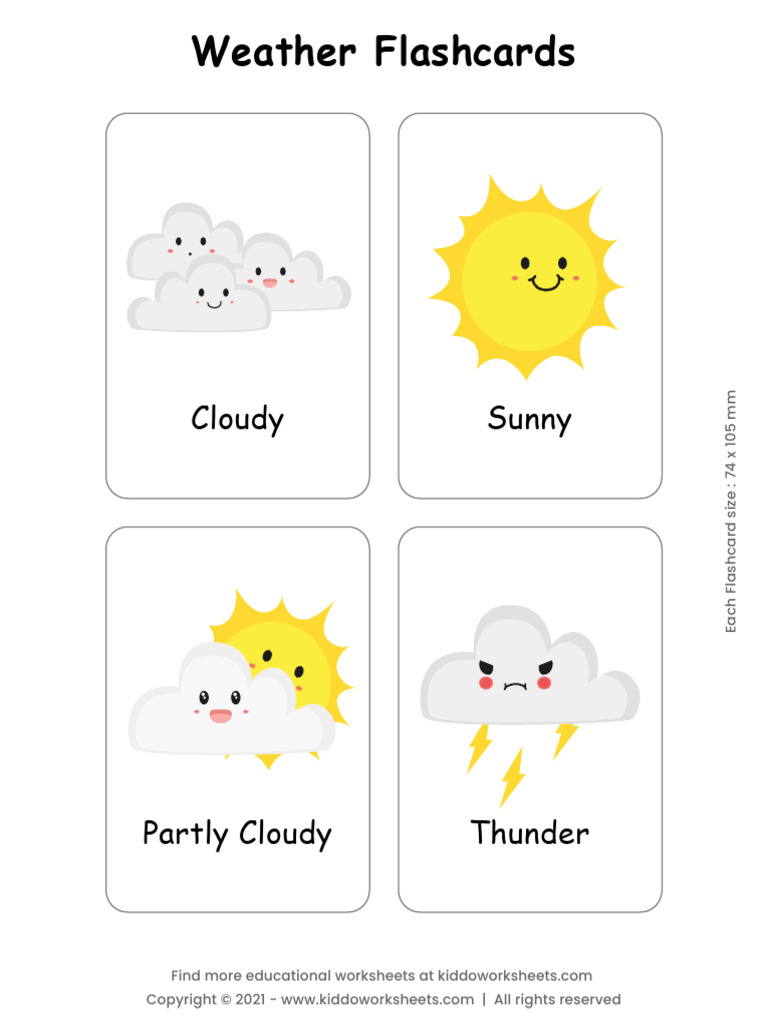 Weather Flash Card_merged | PDF | Weather | Physical Geography