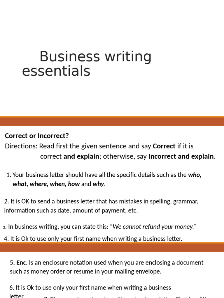 Business Writing Essentials Guide | PDF | Memorandum | Information