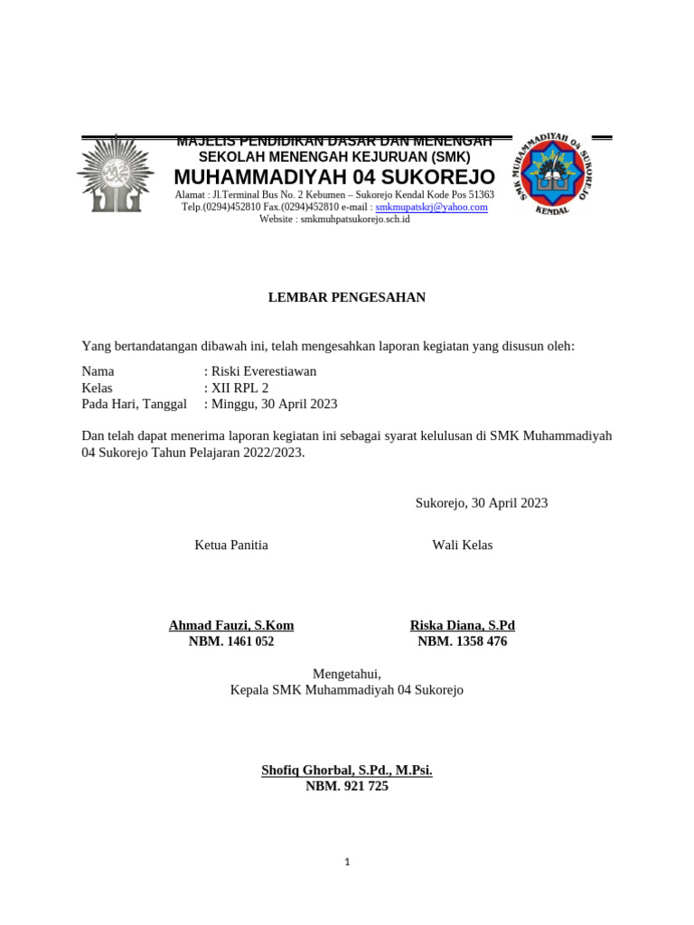 Laporan Kegiatan MAPETA Kelas XII RPL 2 | PDF