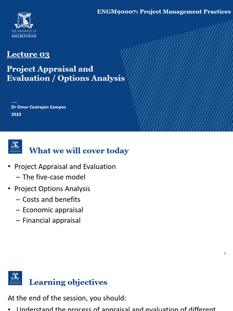 PMP - Appraisal option analysis | PDF | Cost–Benefit Analysis | Evaluation