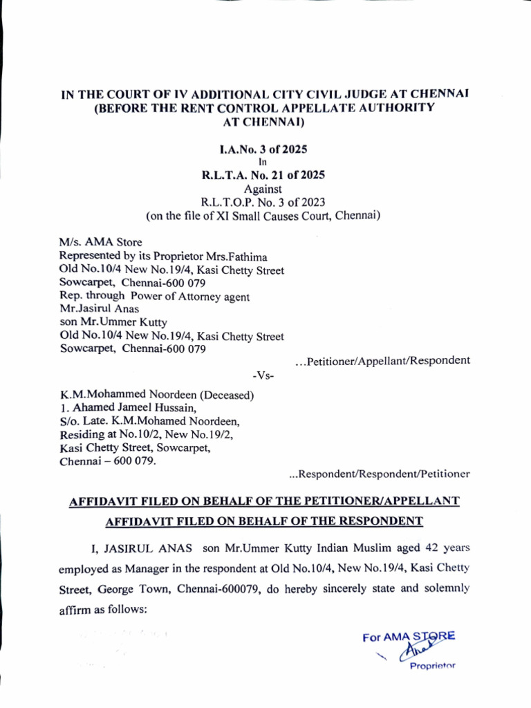 Amended Stay Petition Ia 3 of 2025 in Rlta 21 of 2025 | PDF