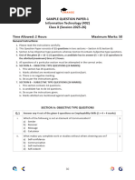 Information Technology Sample Paper 2025-26 - Information Technology ...