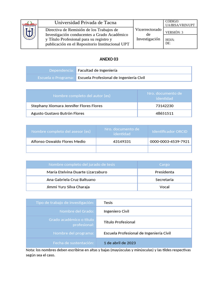 Formato de Anexo 3 Editado (1) | PDF
