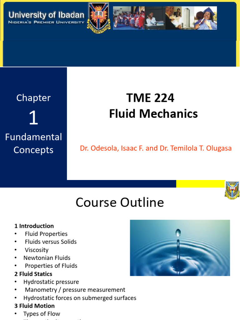 TME224 2018_2019 Chapt 1-3 | PDF | Viscosity | Pressure Measurement