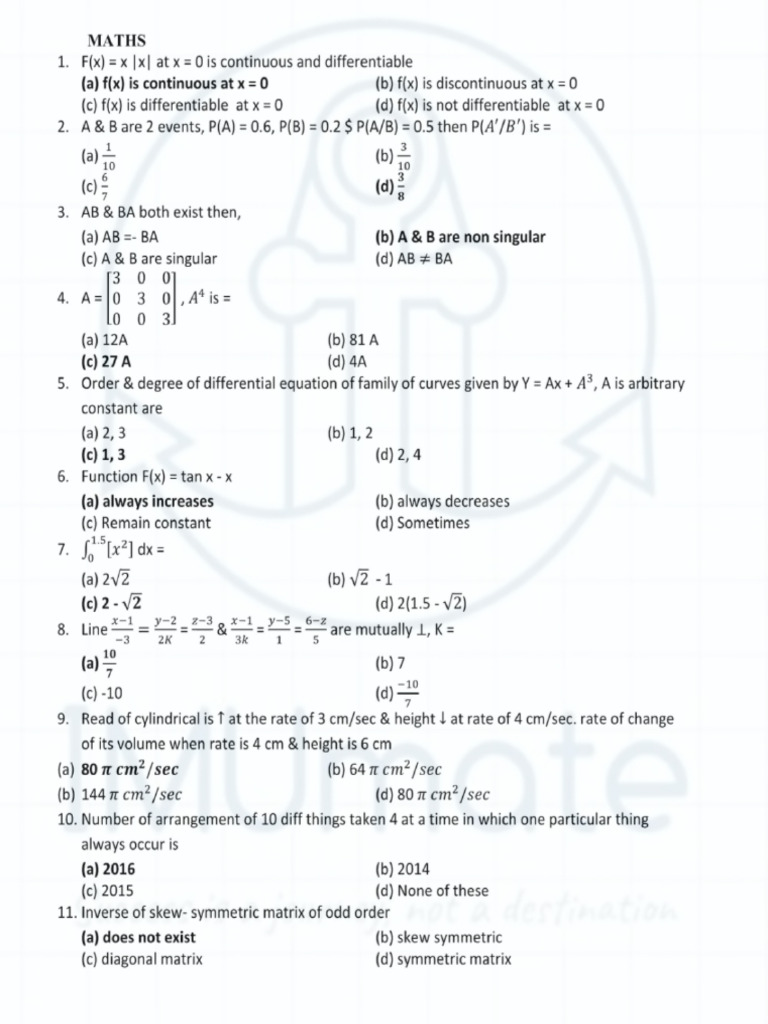 IMUCET PYQ 2025 | PDF