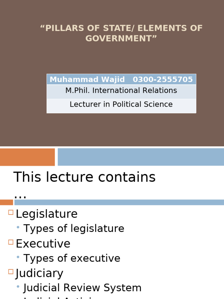 11 Elements of Government | PDF | Legislature | Judiciaries