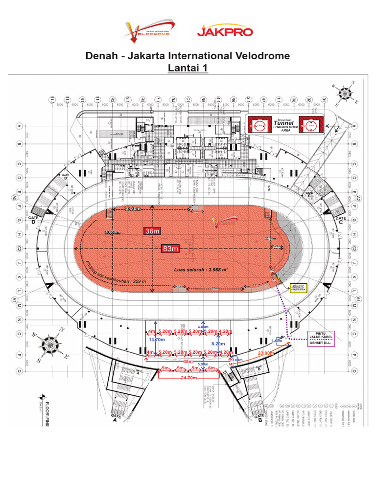 Jakarta International Velodrome Layout | PDF