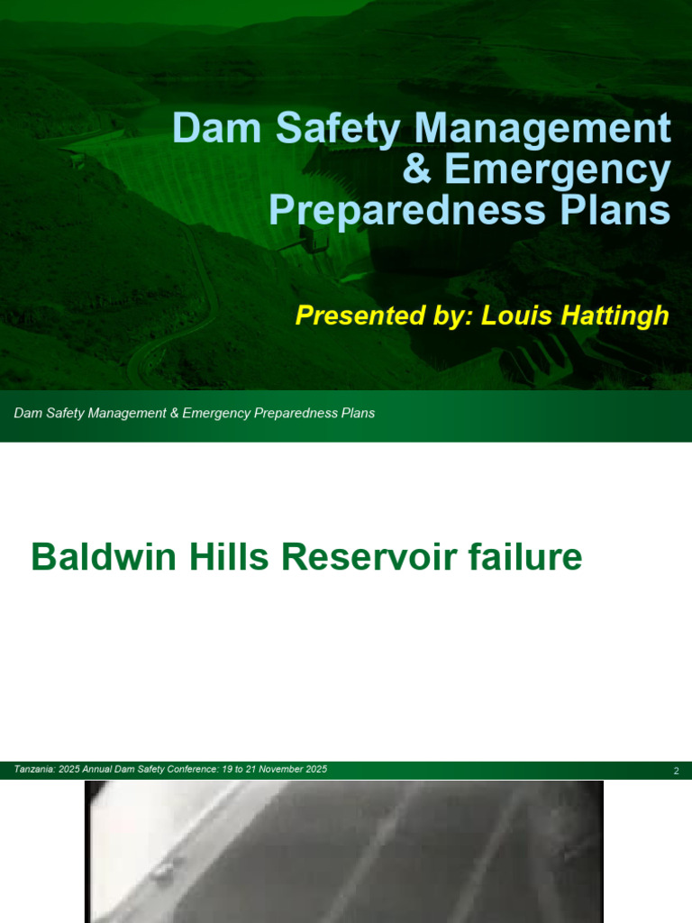 01 Tanzania EPP - Dam Safety Management & EPP 25-11-19 01 | PDF | Dam ...