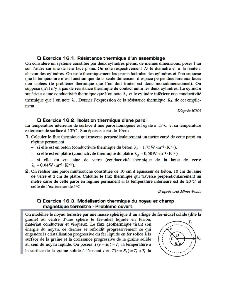 TD Test Transfer Thermique | PDF
