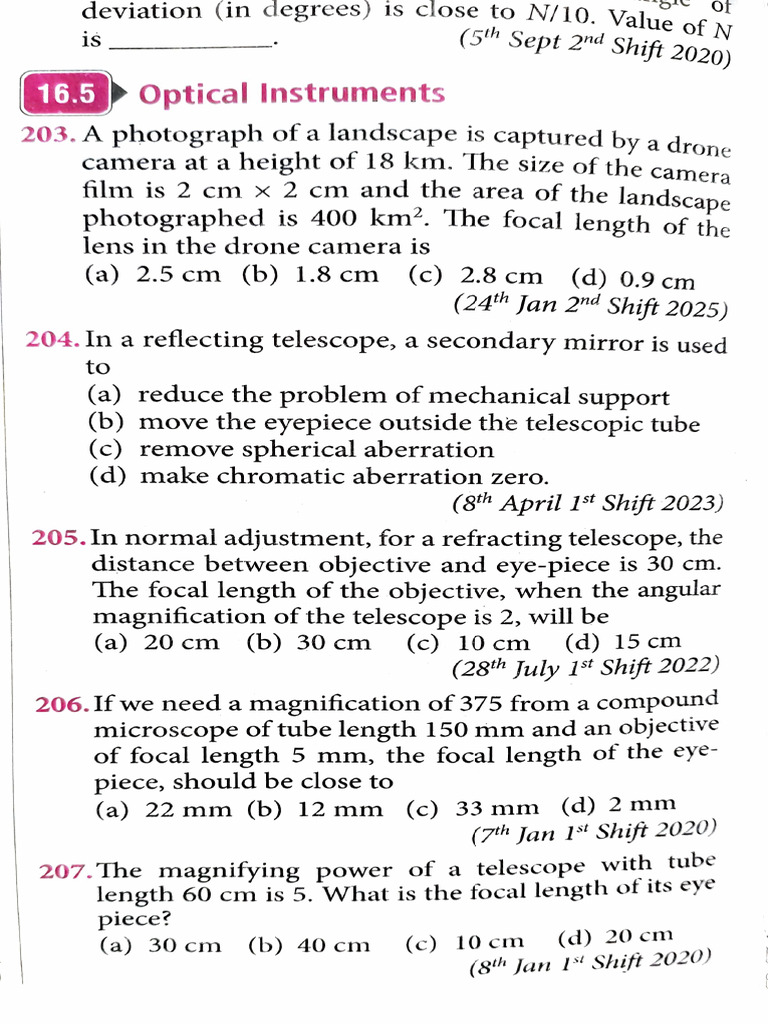 Optical Instruments and Telescope Mechanics | PDF | Imaging ...