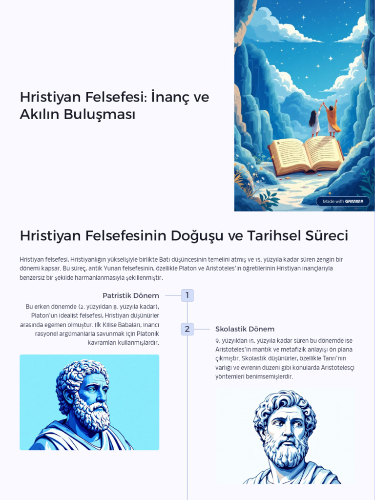 Hristiyan Felsefesi Inanc Ve Akilin Bulusmasi | PDF