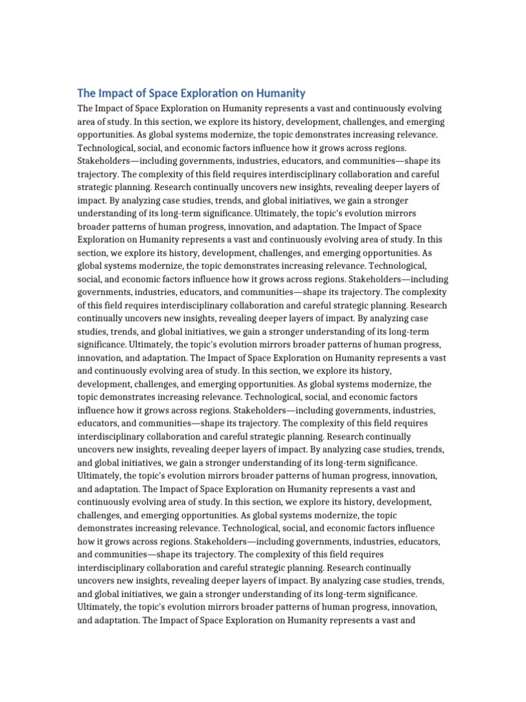 Long Document 4 | PDF | Innovation | Complexity