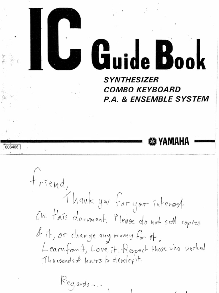 Yamaha Ic Guidebook | PDF