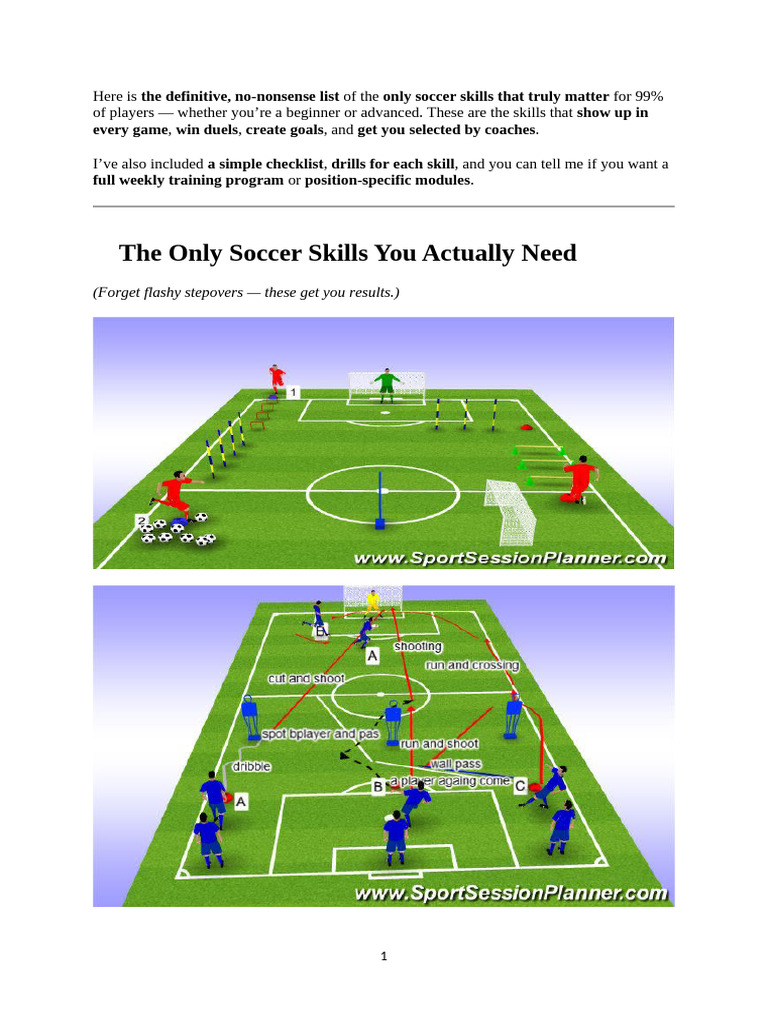 Essential Soccer Skills for Players | PDF | Forward (Association ...