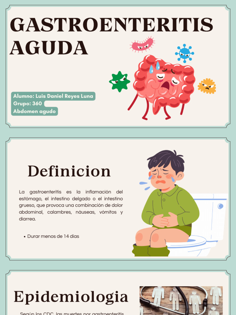 Gastroenteritis Aguda | PDF | Diarrea | Especialidades Medicas
