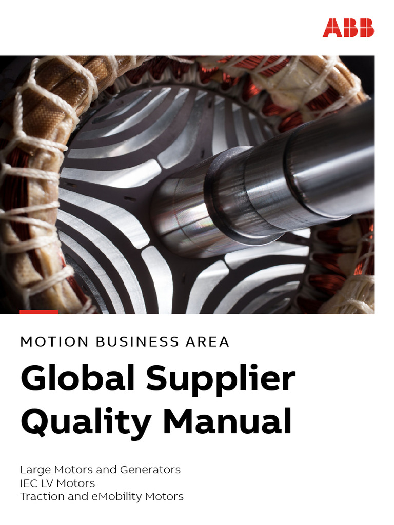 ABB Motion Business Area — Global Supplier Quality Manual | PDF ...