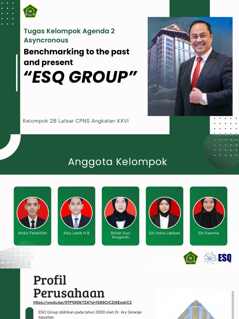 Kelompok 2B_Benchmarking Perusahaan ESQ | PDF