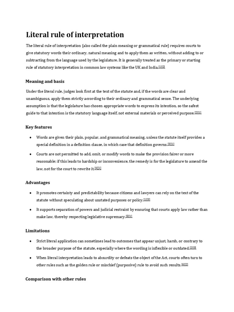 Understanding Statutory Interpretation Rules | PDF | Statutory ...