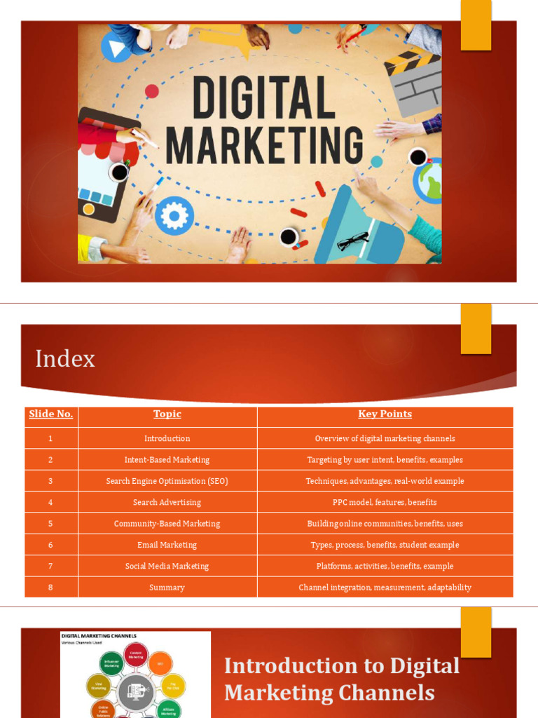 Digital Marketing Channels Overview | PDF | Search Engine Optimization ...