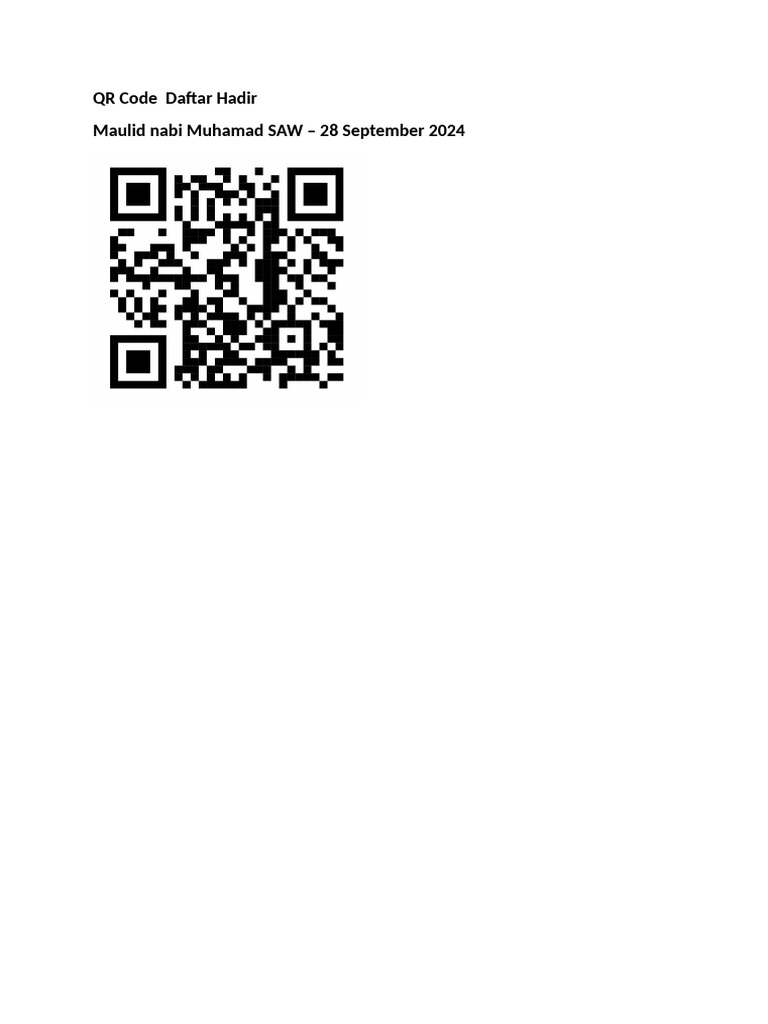 Daftar Hadir - QR Code | PDF