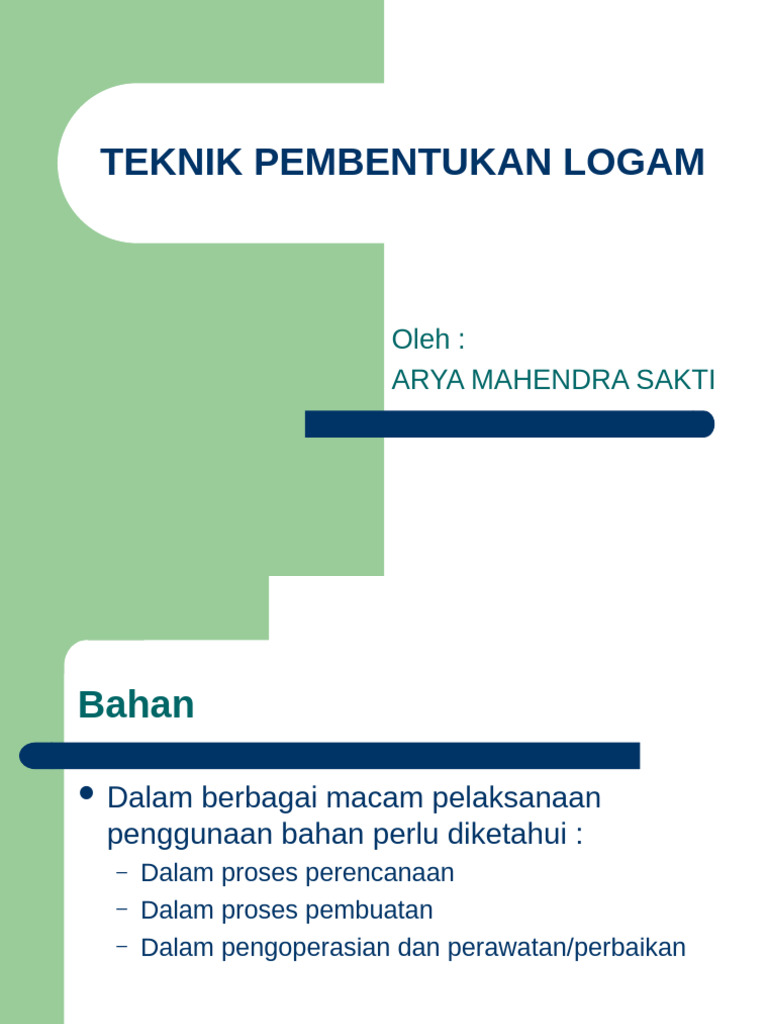 Teknik Pembentukan Logam dan Material | PDF