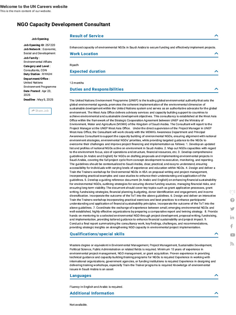 NGO Capacity Development Consultant | PDF | Non Governmental ...