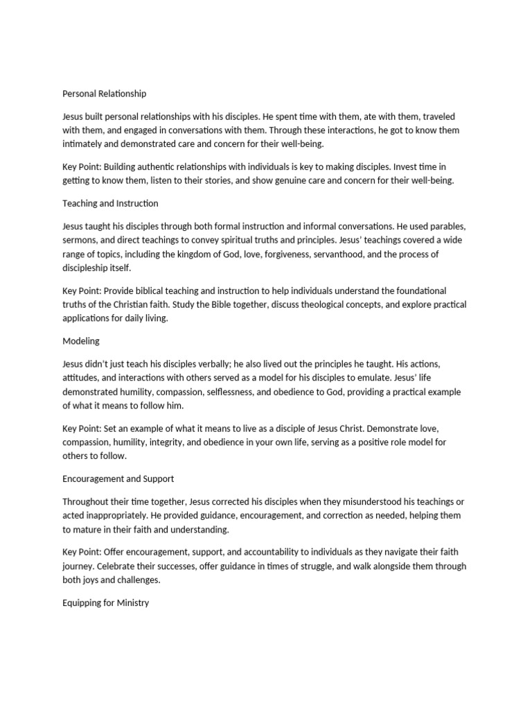 Personal Relati-WPS Office[1] | PDF | Disciple (Christianity) | Jesus