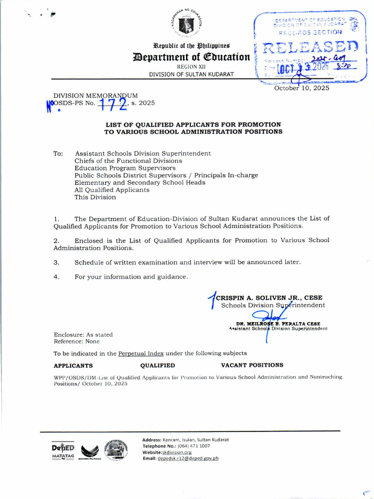 OSDS-PS No. 172, S. 2025 | PDF