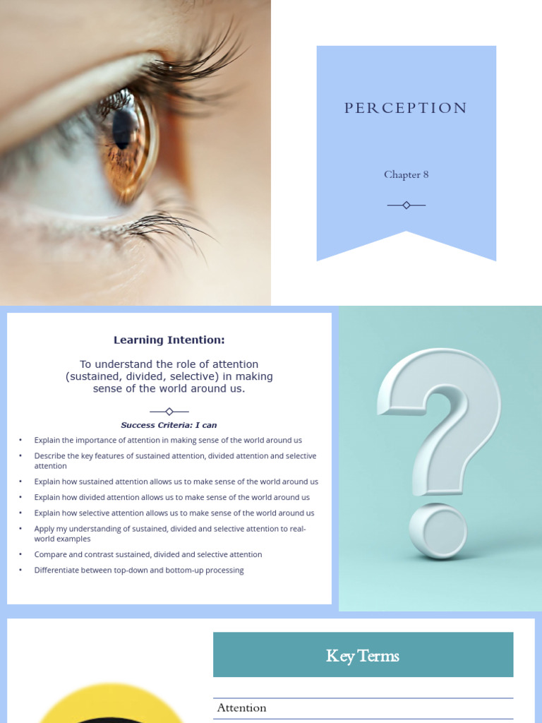 2025 - Unit 2 - AOS 2 - Chapter 8 - Perception | PDF | Perception | Taste