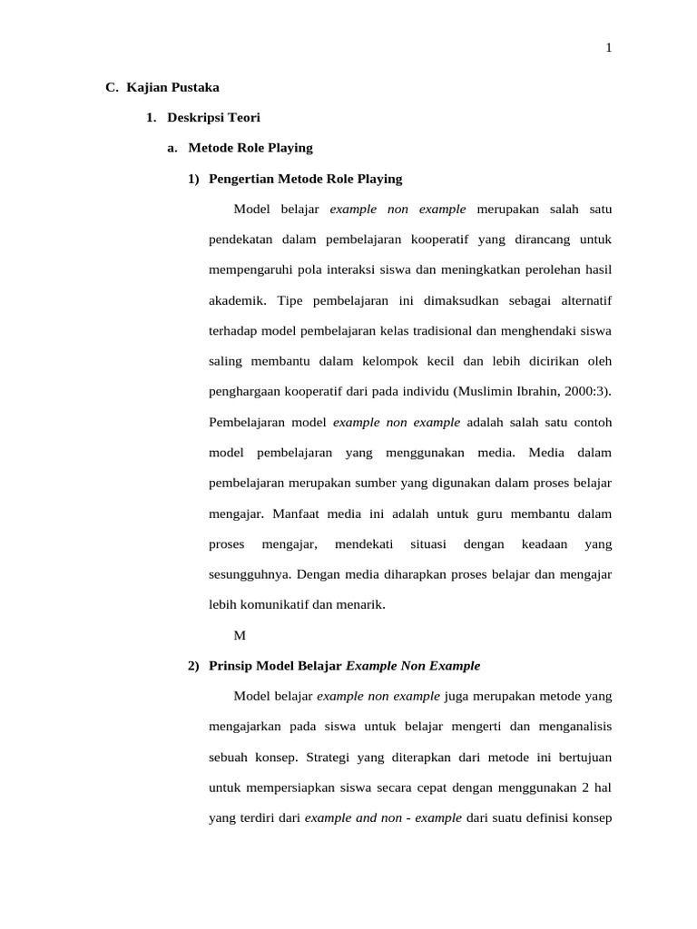 Metode Role Playing dalam Pembelajaran | PDF
